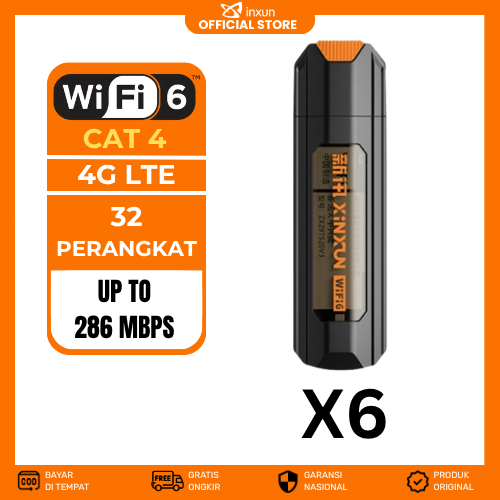 Jual XINXUN X6 USB Modem WiFi 4G LTE 286 Mbps Support Semua Operator ...