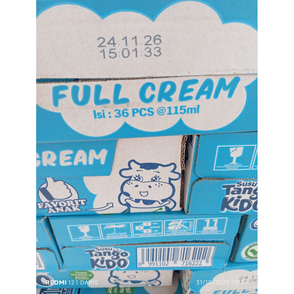 Jual susu uht tango kido full cream 115 ml 1 Dos | Shopee Indonesia