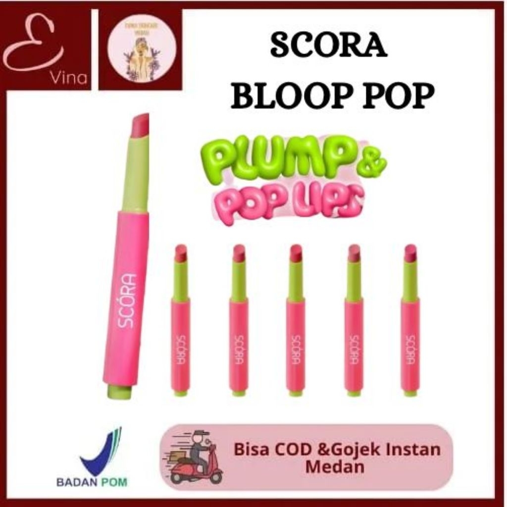 Jual Evina Skincare Medan - Scora lip balm tint Bloop Pop | Ready Gojek ...