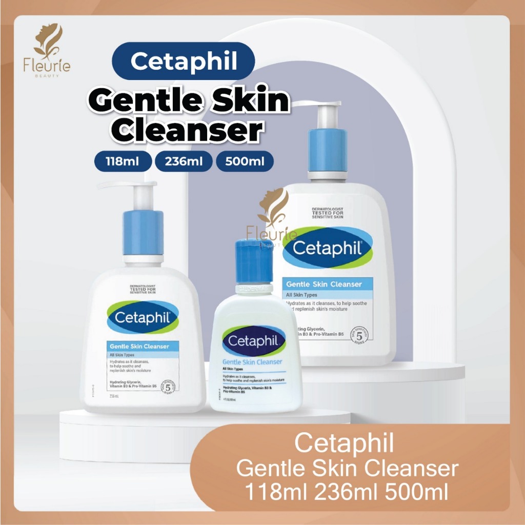 Jual Cetaphil Gentle Skin Cleanser 118ml 236ml 500ml / Face Wash / Face ...