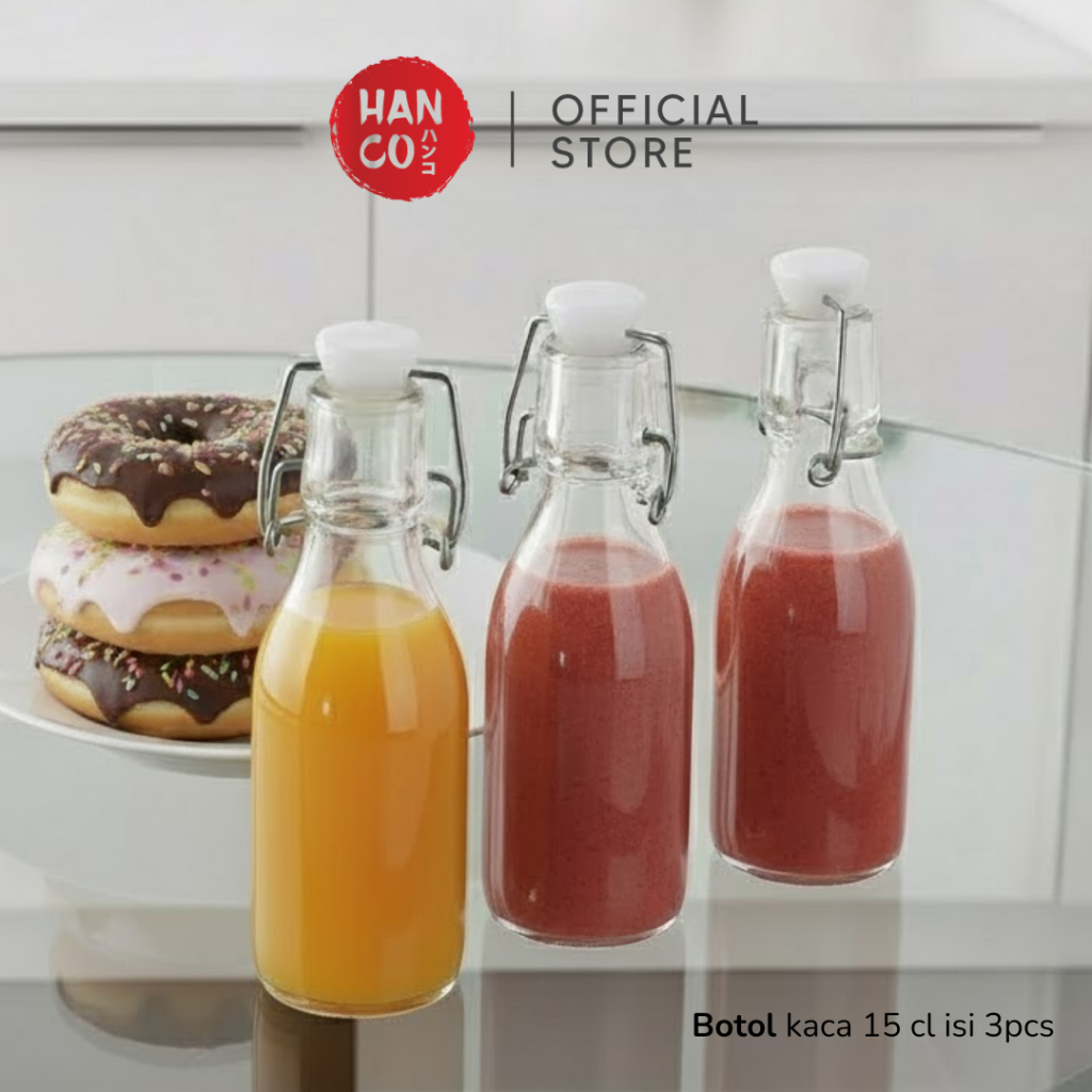 Jual BEST CHOICE SWITZERLAND BOTOL 150 ml dengan penutup isi 3 kaca ...