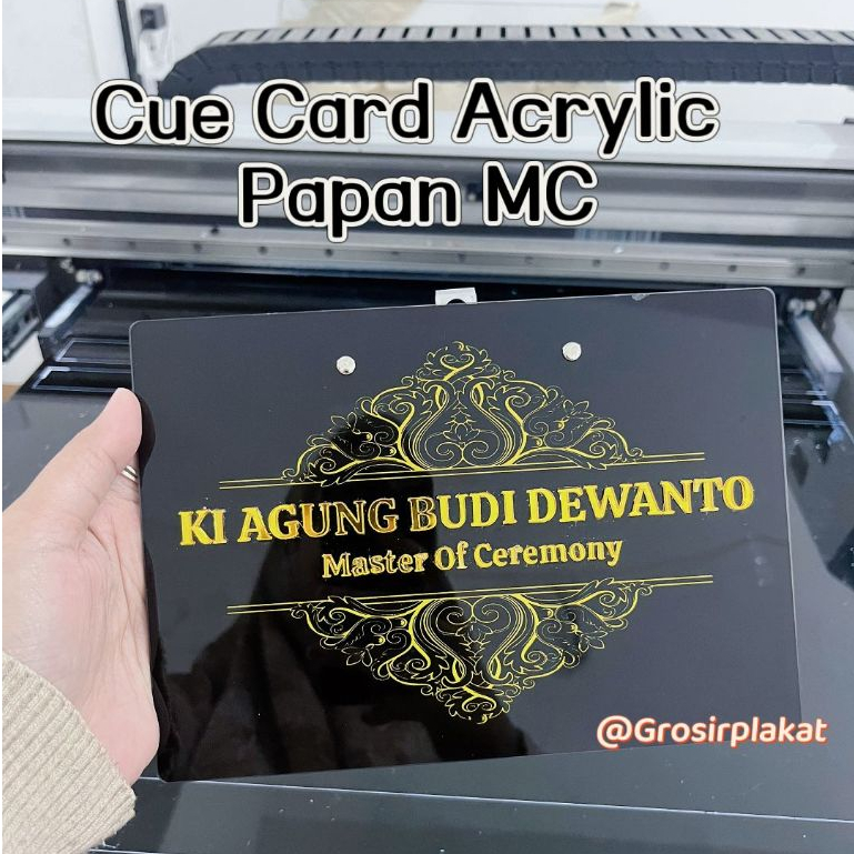 Jual CUE CARD MC AKRILIK MURAH PREMIUM COSTUM WARNA UNTUK PEMBAWA ACARA ...