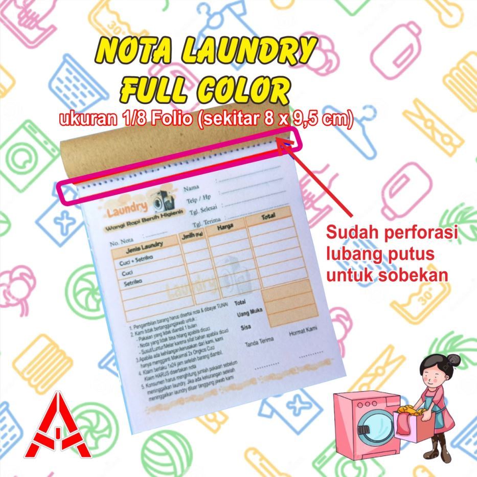 Jual Nota Laundry full color 2 ply (READY) | Shopee Indonesia