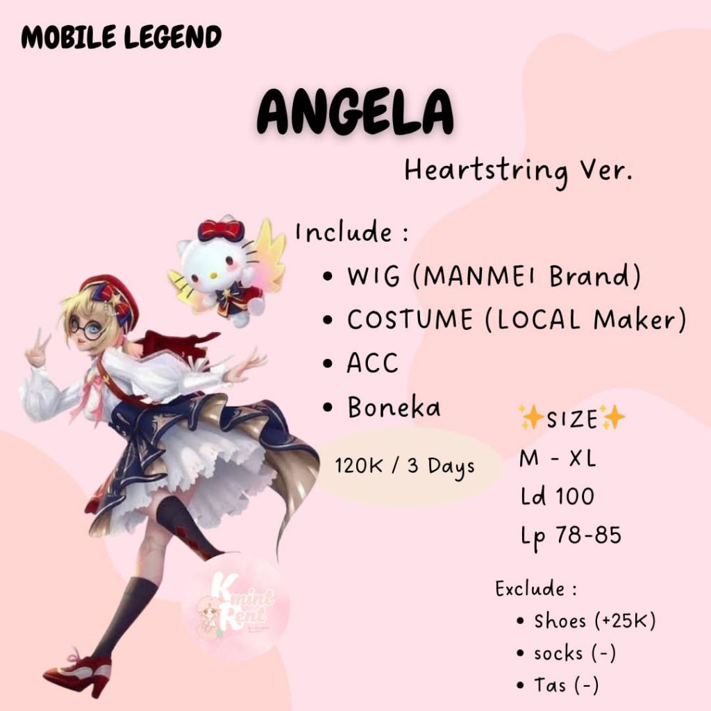 Jual RENTAL/SEWA COSPLAY MOBILE LEGEND BANG BANG MLBB ANGELA ...