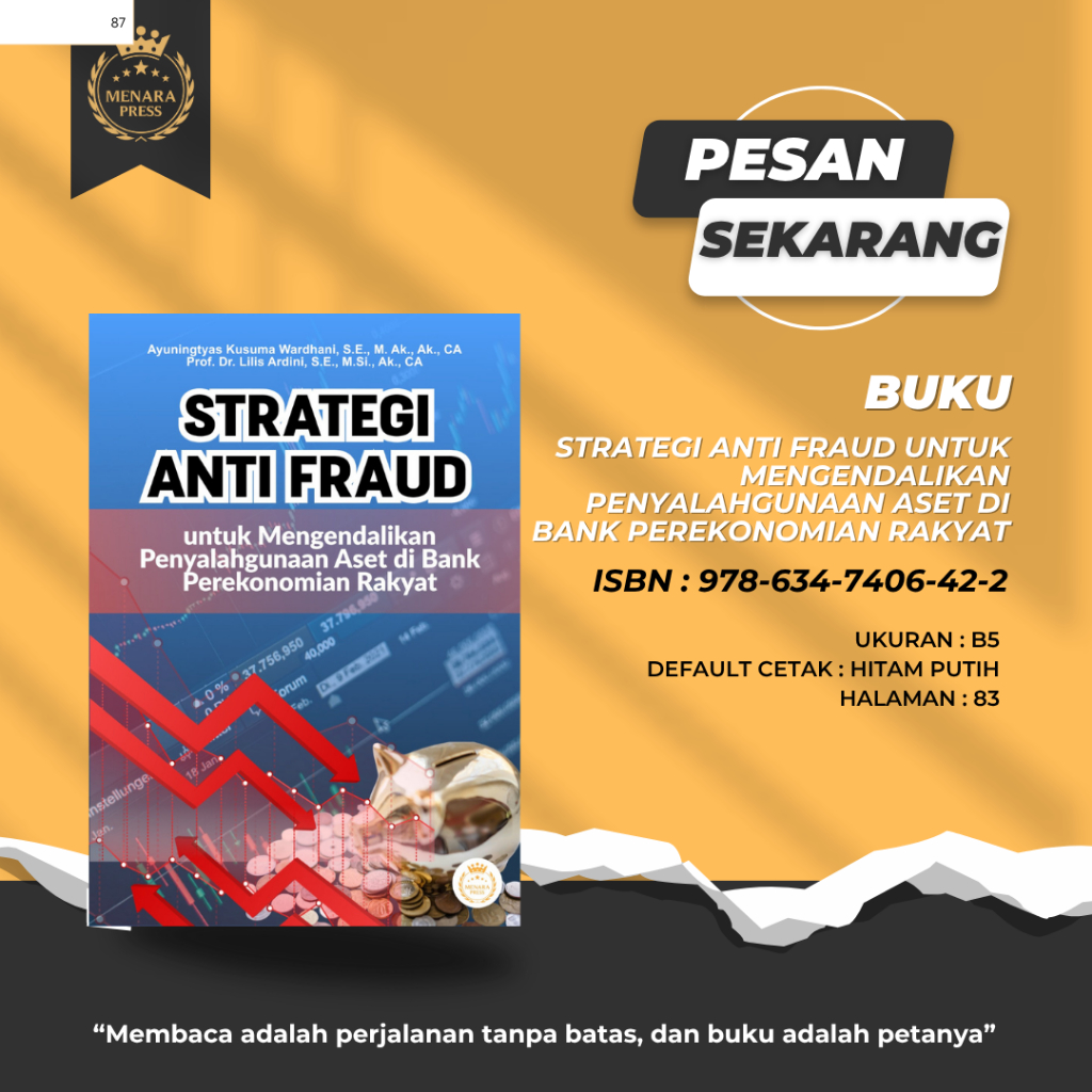 Jual STRATEGI ANTI FRAUD UNTUK MENGENDALIKAN PENYALAHGUNAAN ASET DI ...