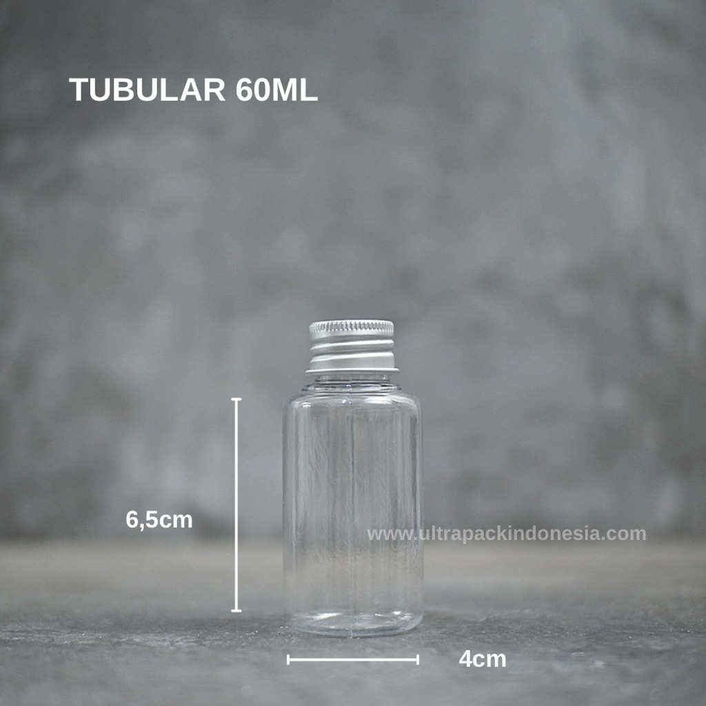 Jual KEMASAN MINUMAN BOTOL FOOD GRADE - BOTOL PET TUBULAR 60ML CLEAR ...