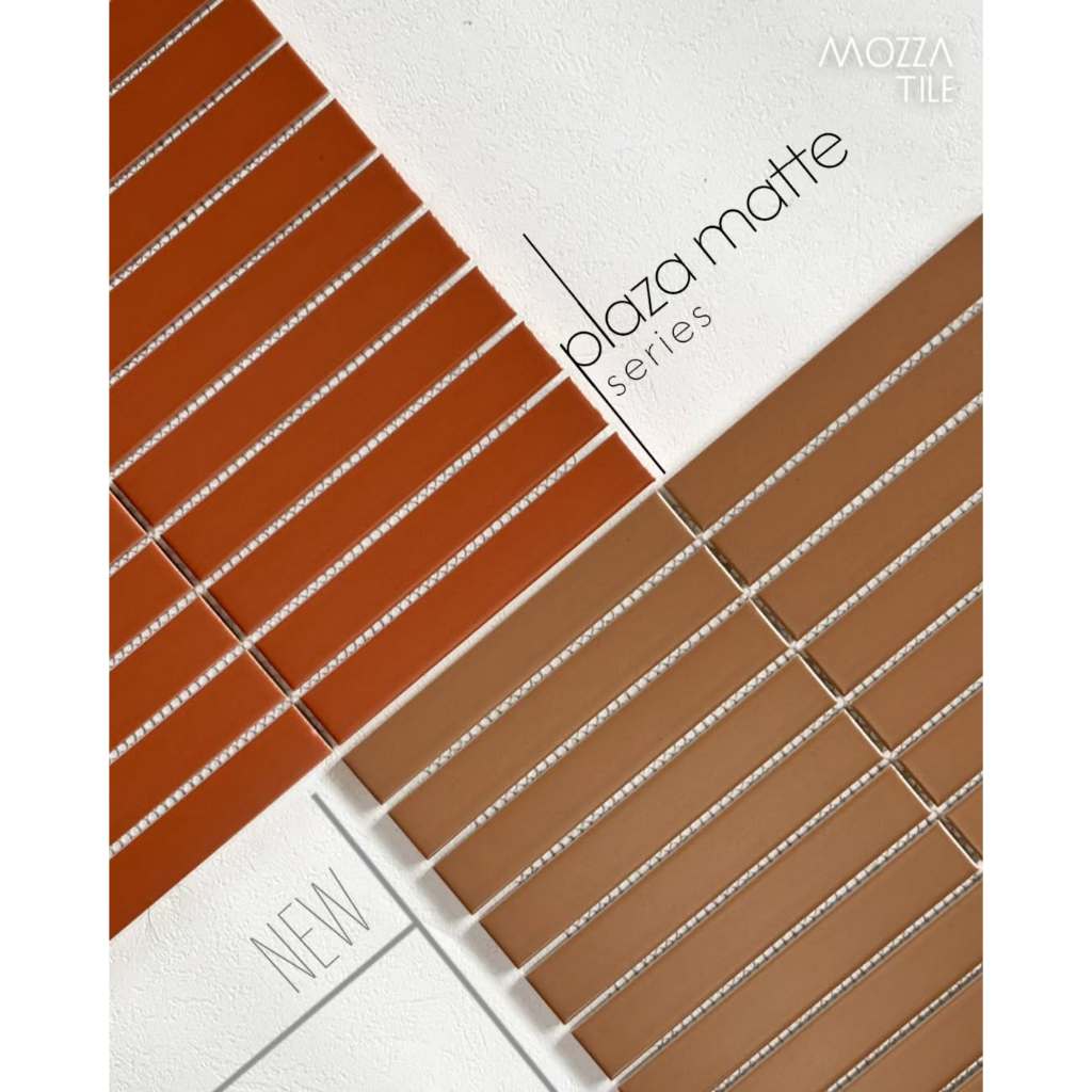 Jual Mosaic Mosaik Keramik Long Striped Terracotta MOZZA TILE Plaza ...