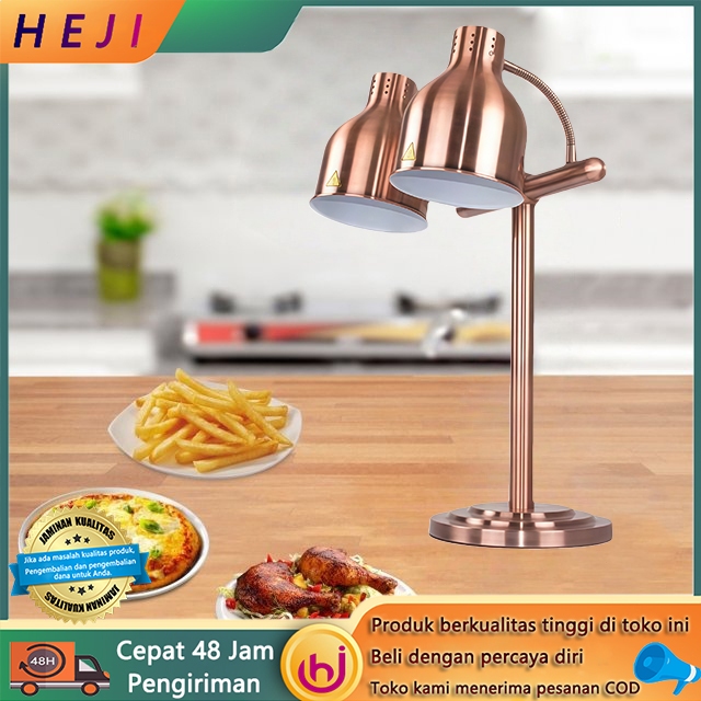 Jual HEJI Double-headed food warmer light buffet heating lamp 1 kepala ...