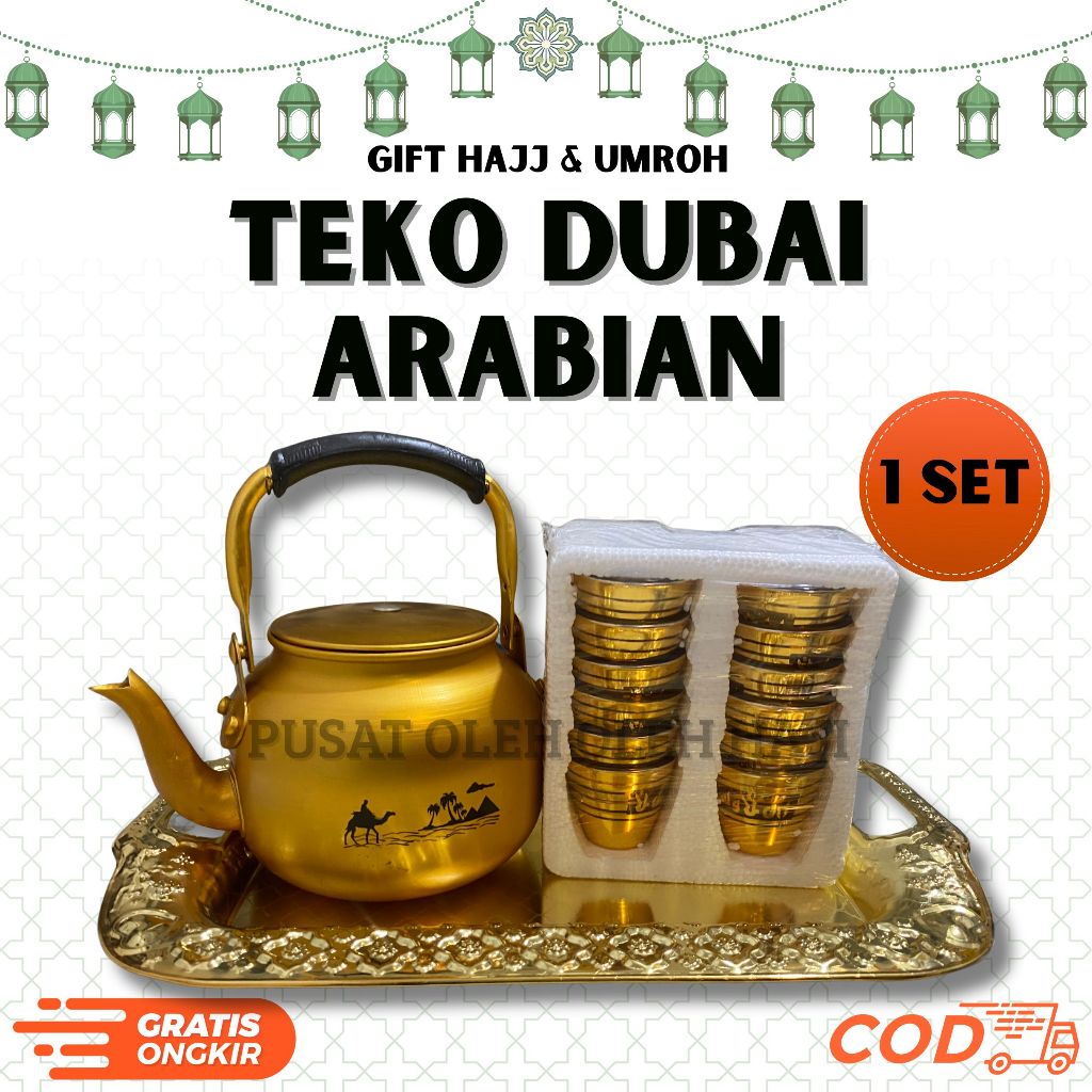 Jual TEKO DUBAI 1 SET ARABIAN TEKO ARAB GOLD LENGKAP TEKO MURAH HEMAT ...
