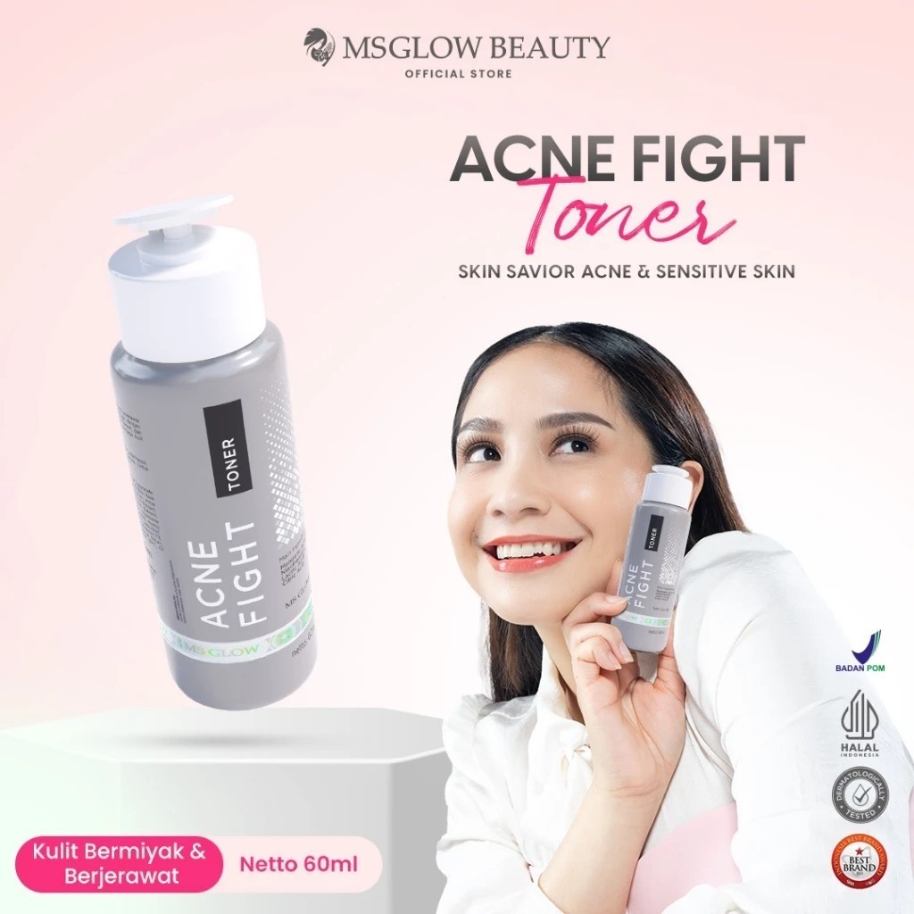 Jual MS GLOW - TONER FIGHT ACNE MS GLOW - TONER ACNE KULIT MUKA BERJERAWAT | Shopee Indonesia
