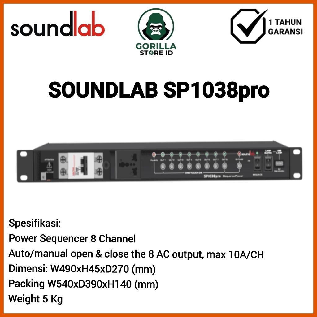 Jual Sequence Power Soundlab SP-1038 Pro | Shopee Indonesia