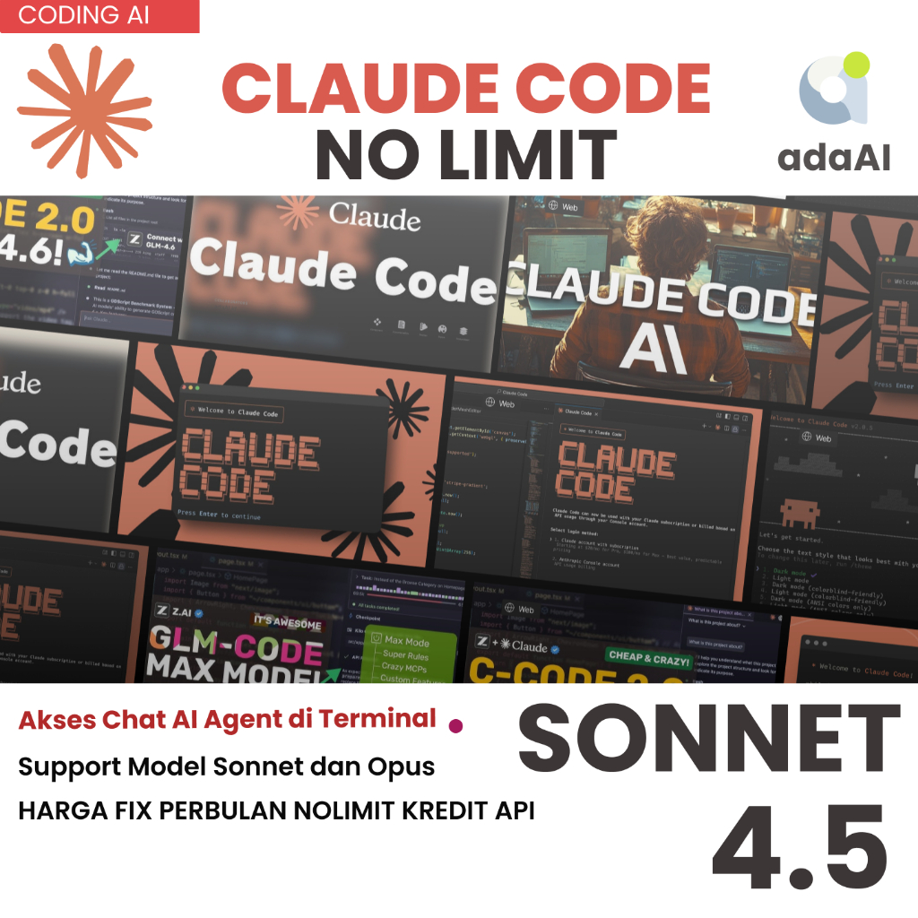Jual CODING AI CLAUDE CODE GLM SONNET 4.5 HEMAT GACOR | Shopee Indonesia