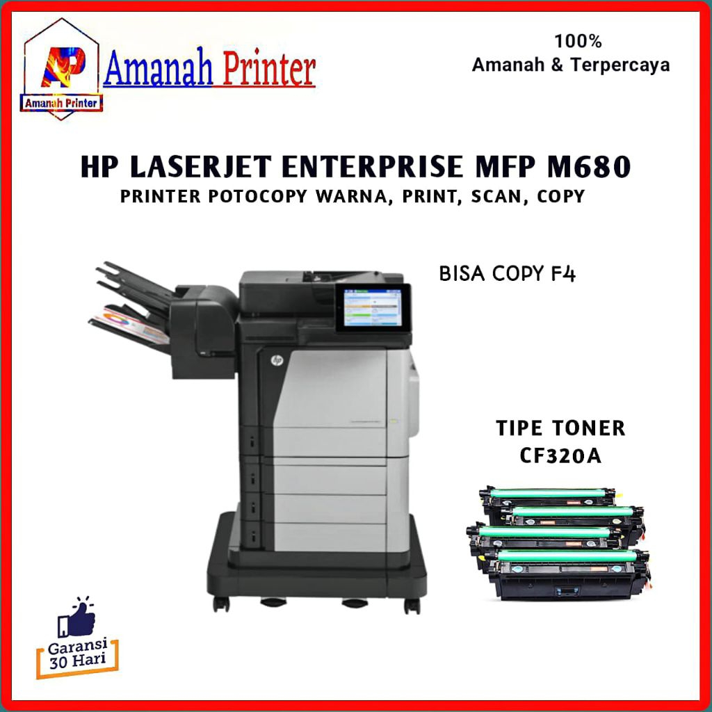 Jual Printer HP Color Laserjet Enterprise mfp M680 Print Scan Copy F4 ...