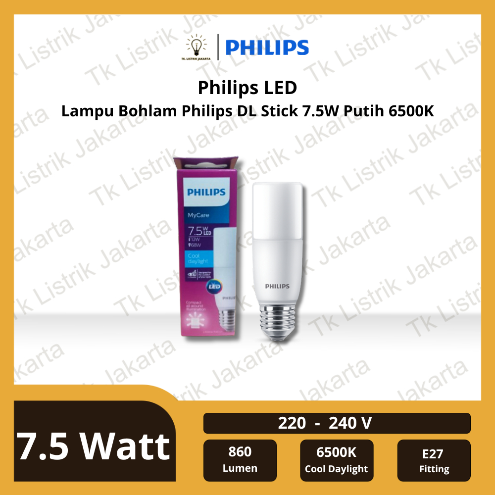 Jual Lampu Bohlam Philips Bulb Led Stick DLStick 7.5W E27 | Shopee ...