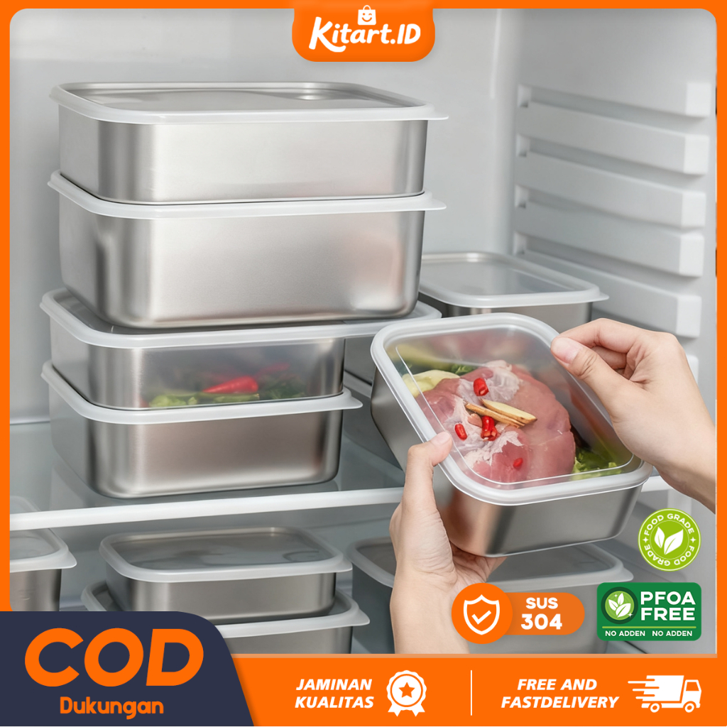 Jual Food Container Stainless Wadah Stainless Sayur Kotak Food Box Isi ...