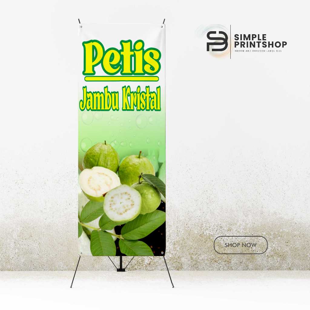 Jual print spanduk banner 60x160 petis jambu kristal custom desain ...