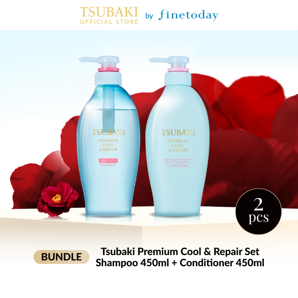 Jual [BUNDLE] TSUBAKI Premium Cool & Repair Set - Shampoo 450ml ...