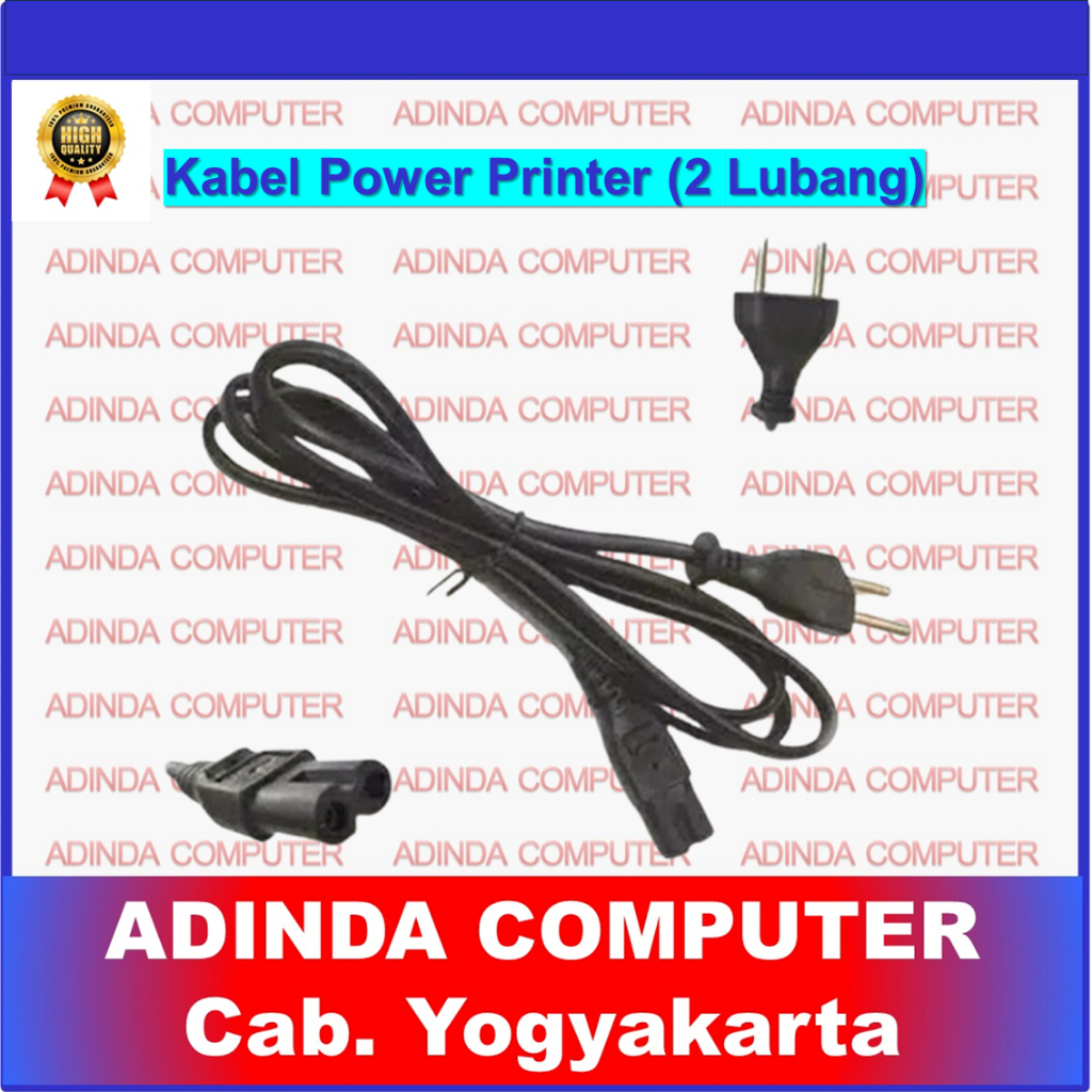 Jual Kabel Power 2 Lubang Printer TV Cable Adaptor Power Supply ...