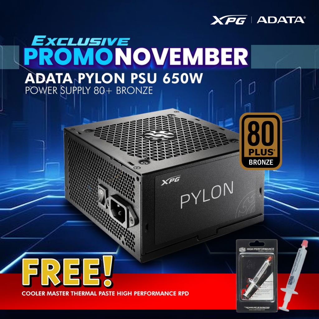 Jual [FREE THERMAL PASTE] ADATA XPG PSU POWER SUPPLY PYLON 650W (80 ...