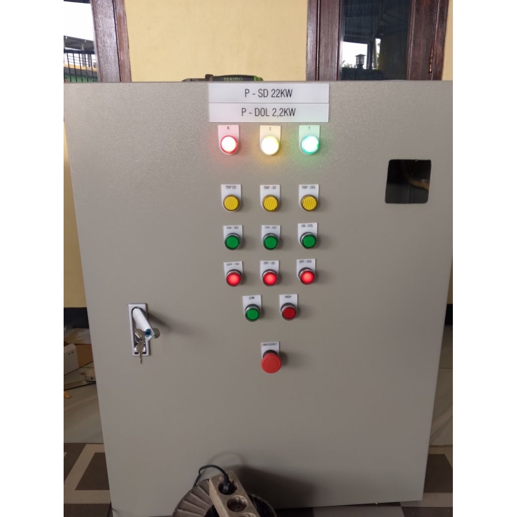 Jual Panel Listrik Motor 22kW Star Delta (SD) + 2.2kW Direct On Line ...
