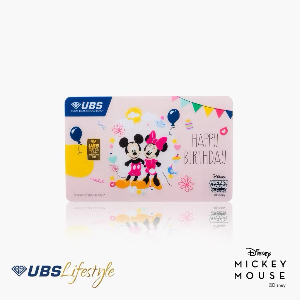 Jual UBS Gold 0.5 gr disney mickey and minnie birthday | Shopee Indonesia