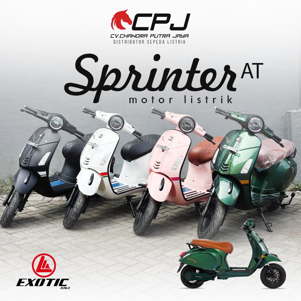 Jual Motor Listrik Exotic Sprinter AT 1200 Watt GARANSI RESMI TERBARU ...