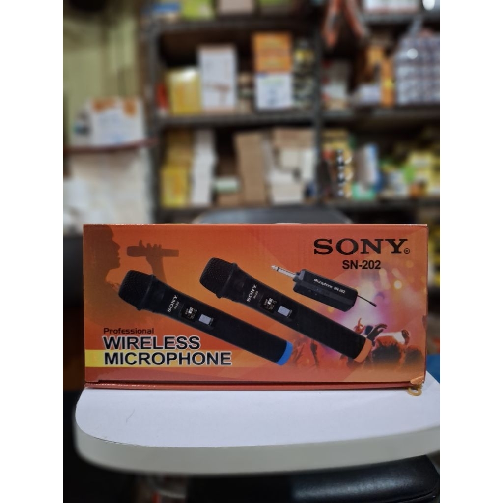 Jual Sony Mic Wireless SN-202 Microphone Double Mik Karaoke Sistem ...