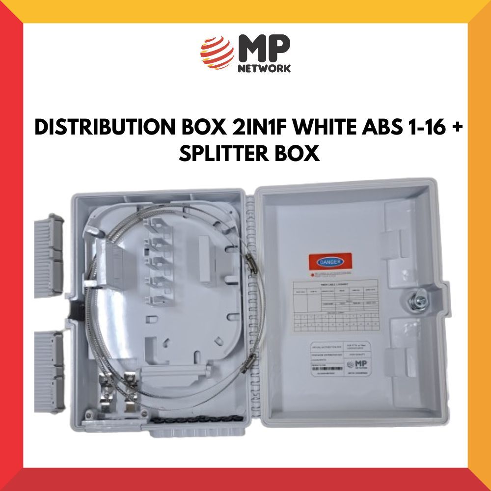 Jual ODP DISTRIBUTION BOX 2IN1F WHITE ABS 1-16 & AKSESORIS SC/UPC - MP ...