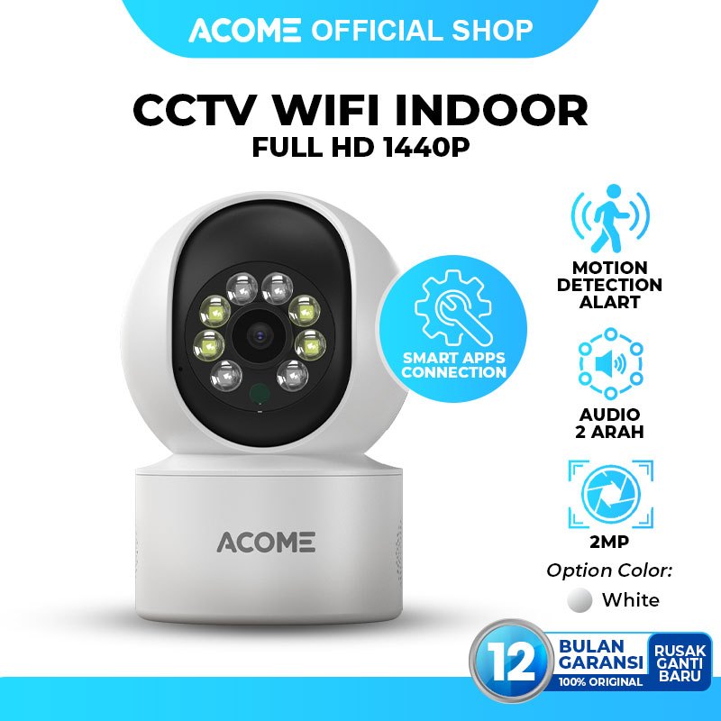 Jual ACOME Camera CCTV APC08 CCTV Indoor Full HD 1296P 3MP Rotasi 360 ...