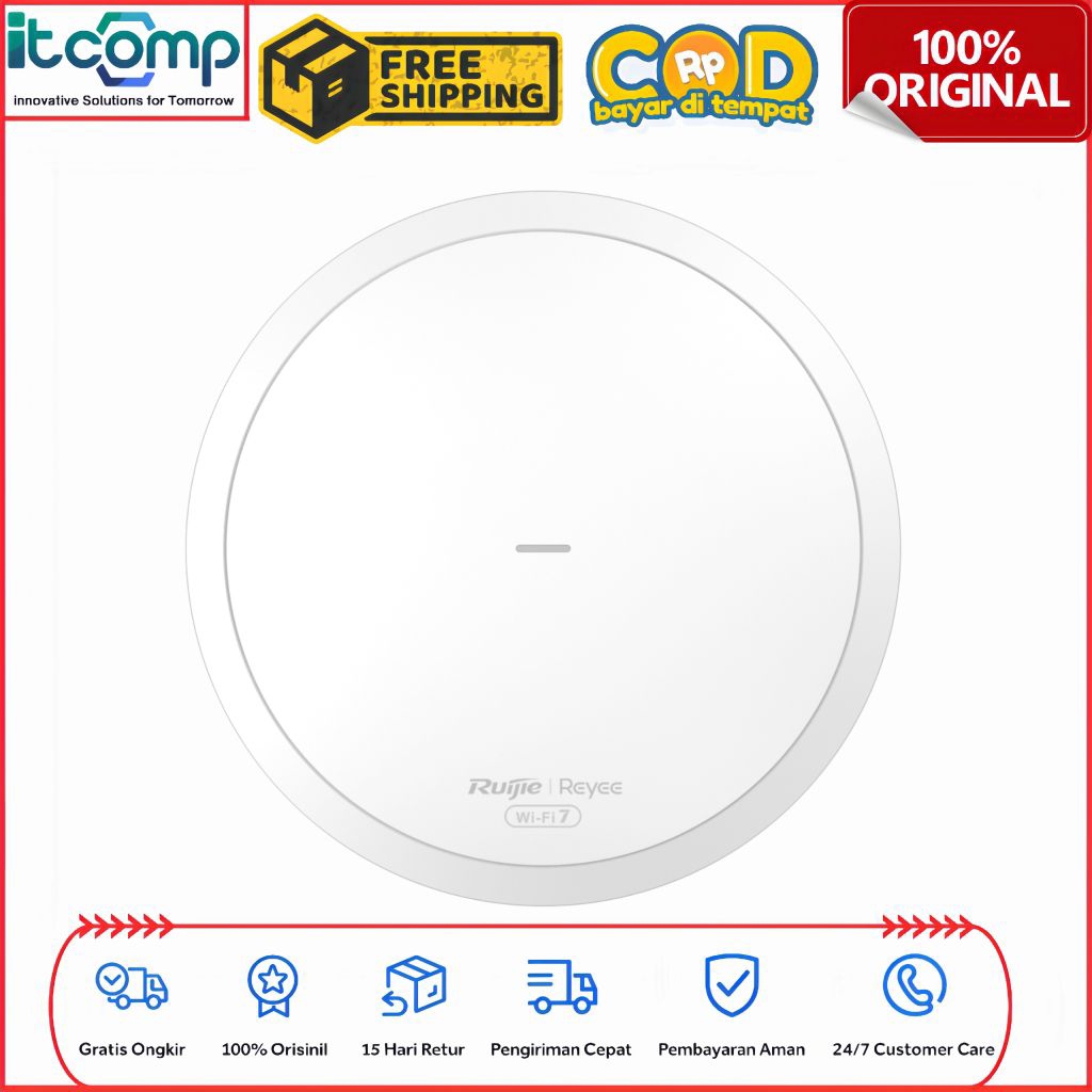 Jual Ruijie RAP72 PoE BE3600 Wi-Fi 7 2.5G Cloud Ceiling Wall Mount ...