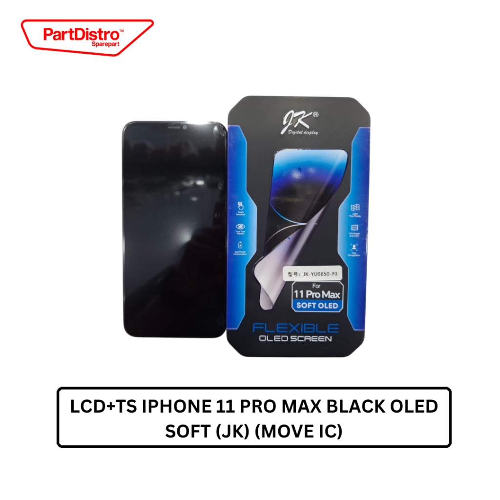 Jual LCD+TS IP 11 PRO MAX BLACK OLED SOFT (JK) (MOVE IC) | Shopee Indonesia