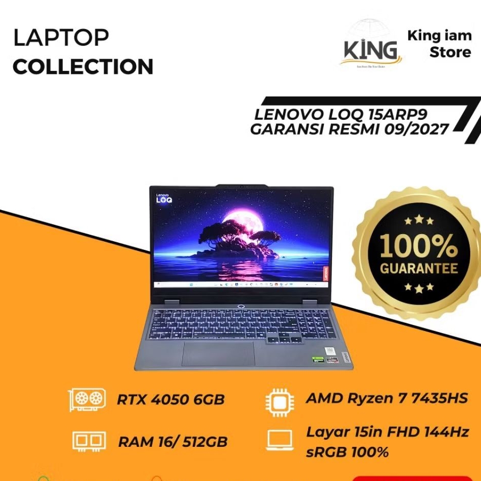 Jual LENOVO LOQ 15ARP9 Ryzen 7 RAM 16GB 512GB RTX 4050 | Laptop Gaming ...