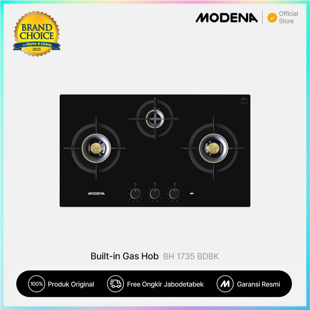 Jual MODENA Built-in Gas Hob - BH 1735 BDBK | Shopee Indonesia