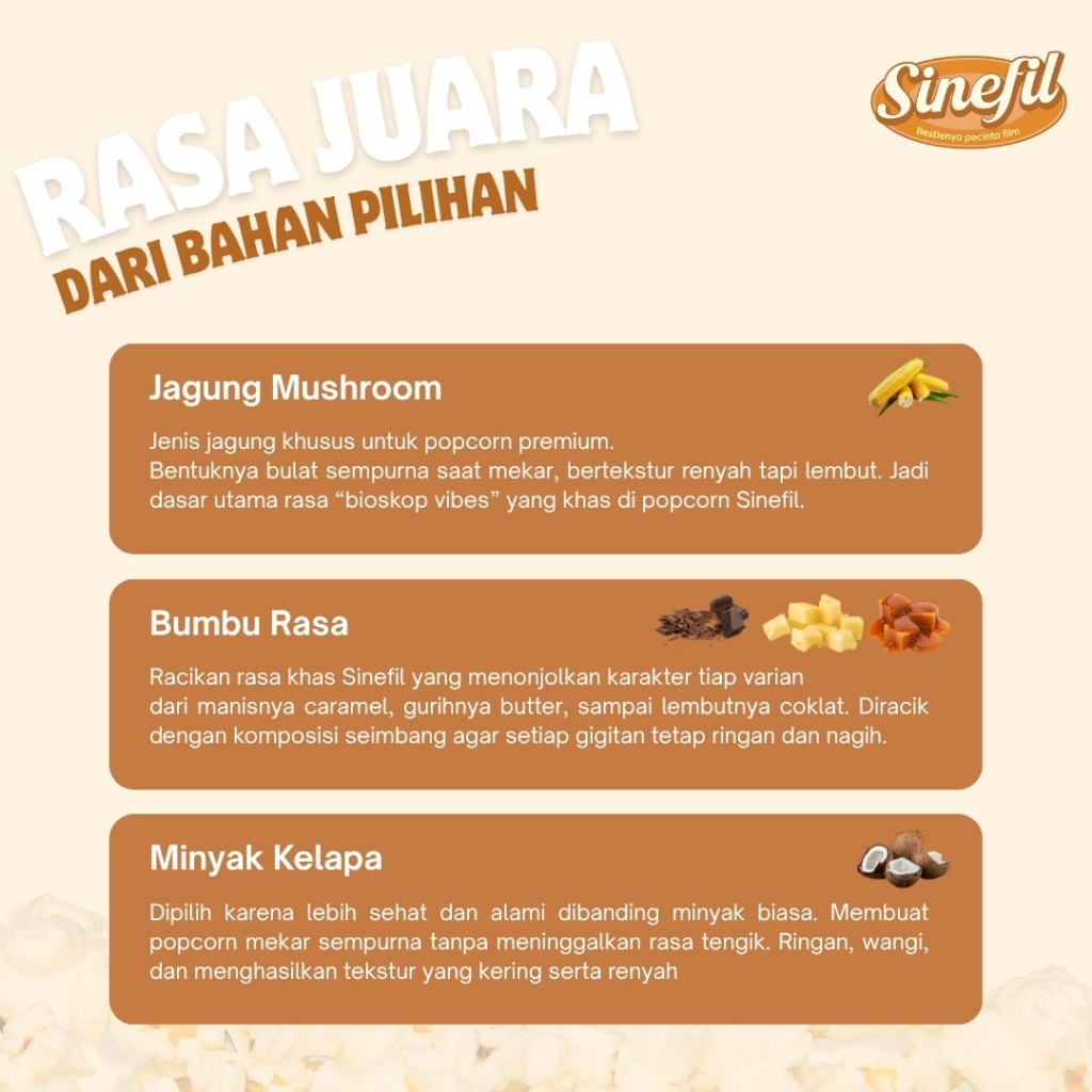 Jual Sinefilpopcorn Popcorn Jagung Butter Sea Salt 230gr Cinema Bioskop ...