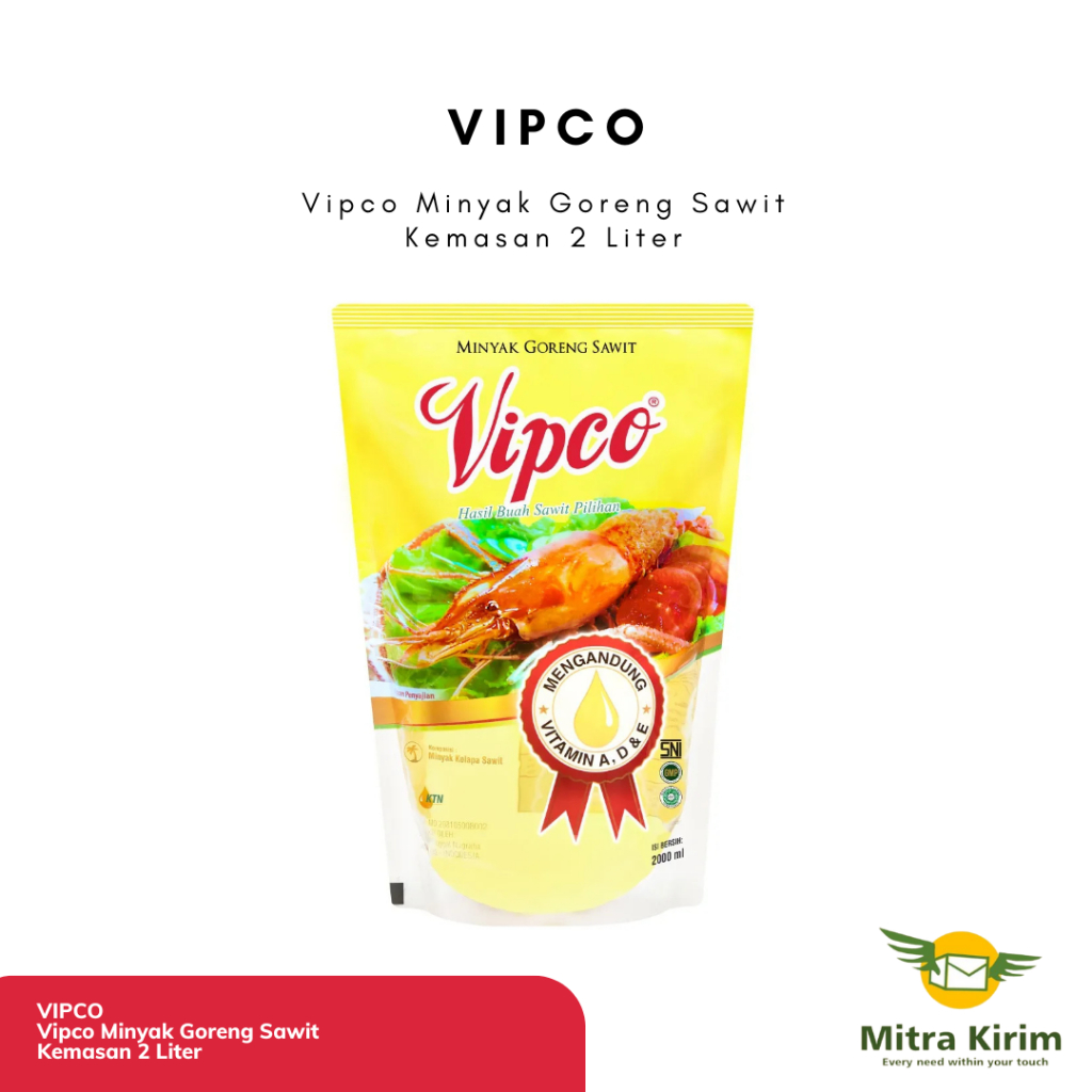 Jual Vipco Minyak Goreng Sawit Kemasan 2 Liter | Shopee Indonesia