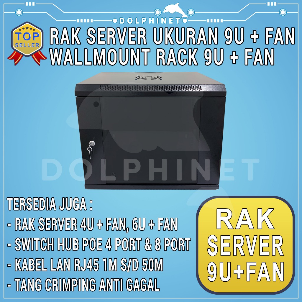 Jual Wallmount Rack Server 9U / Wallmount Rack 9U / Rak Server Ukuran ...
