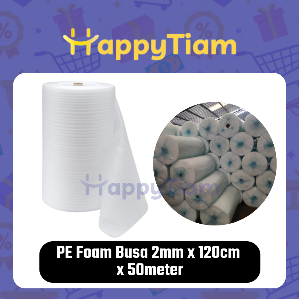 Jual PE FOAM 2mm x 120cm x 50M BUSA PEREDAM SUARA STUDIO SPON PUTIH ...