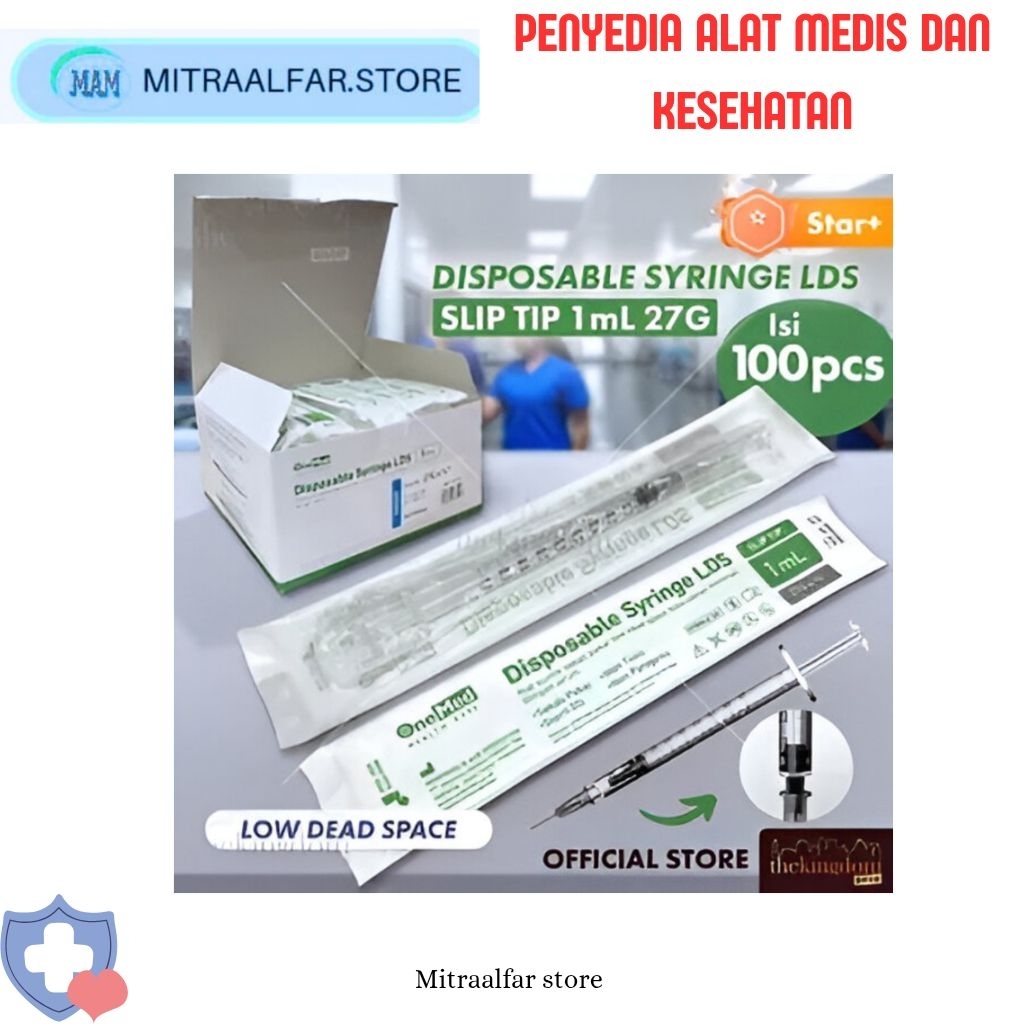 Jual Syringe LDS 1Ml Spuit 1cc Onemed 27G | Shopee Indonesia