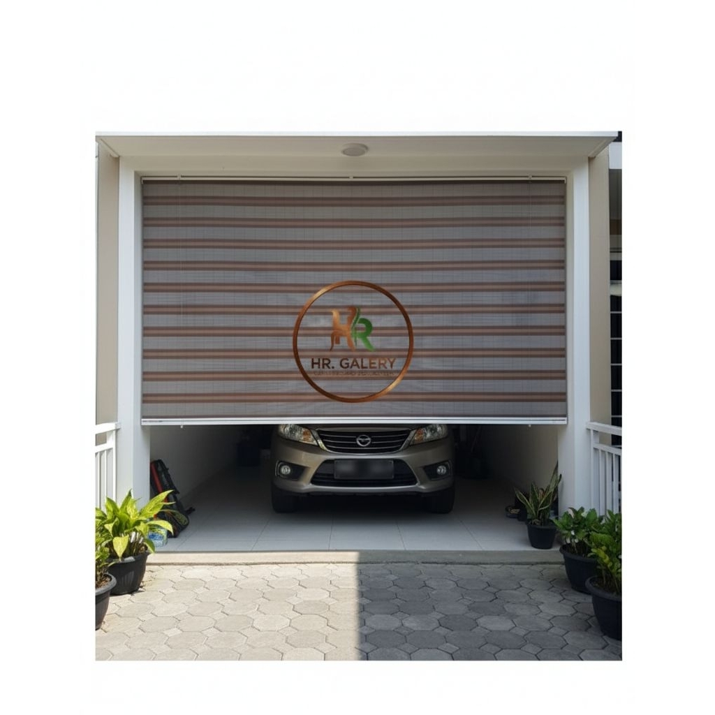 Jual kerey tirai outdoor bahan pvc sudah di lengkapi tali gulungan pake ...