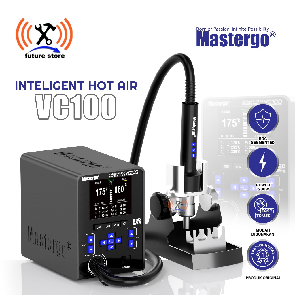 Jual MASTERGO VC100 INTELIGENT HOT AIR STATION ORIGINAL - BLOWER UDARA ...