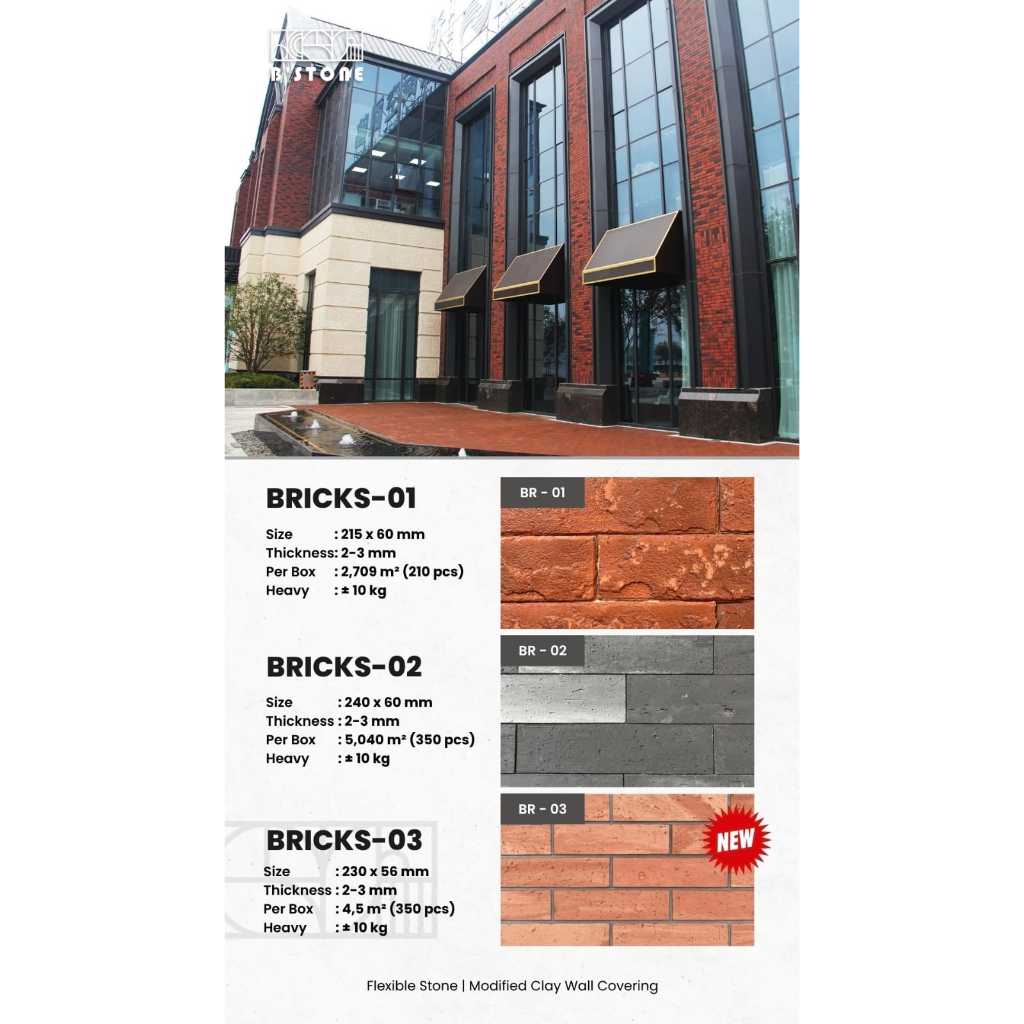Jual Bstone Brick Series (Bata tempel) - (BR-03) Kiln G Brick ...