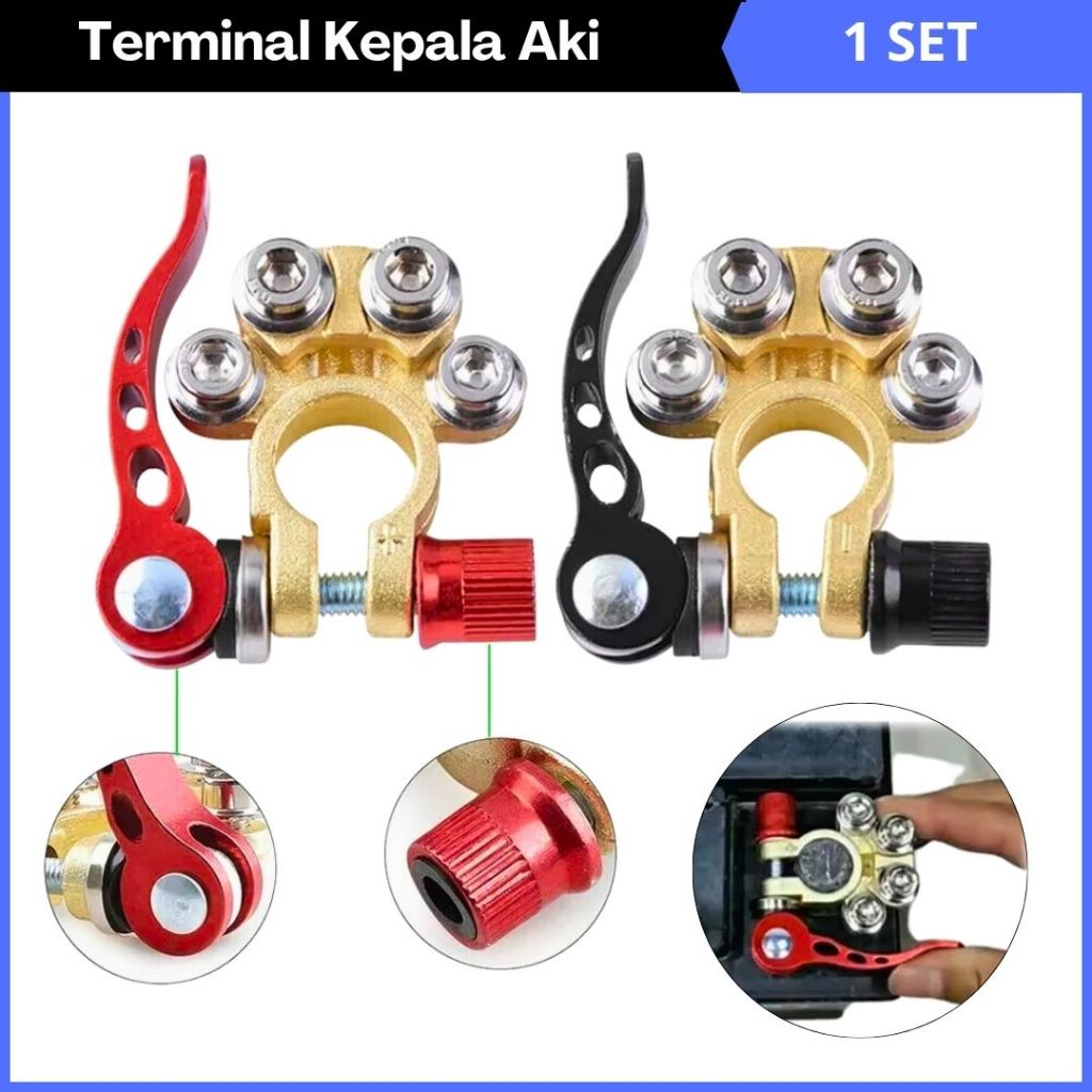 Jual Terminal Kepala Aki Mobil 2pcs Tutup Kepala Aki Ukuran Besar Bahan ...