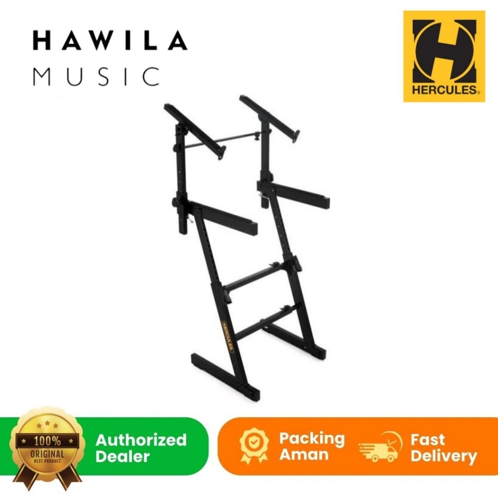 Jual Stand Keyboard Stand Piano HERCULES KS410B KS 410 B Double 2 Susun ...