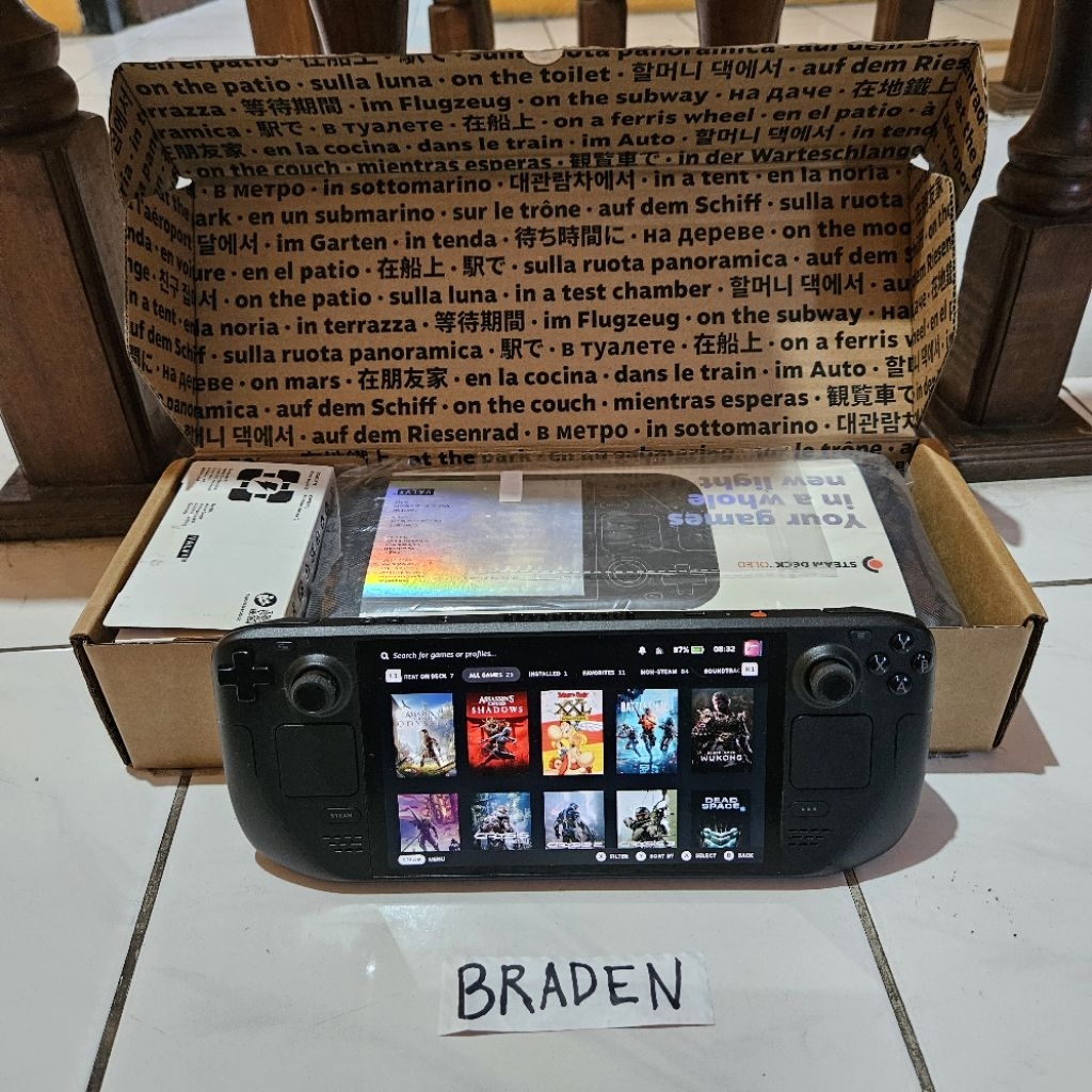 Jual steamdeck OLED 1TB original fullset banyak gamea | Shopee Indonesia