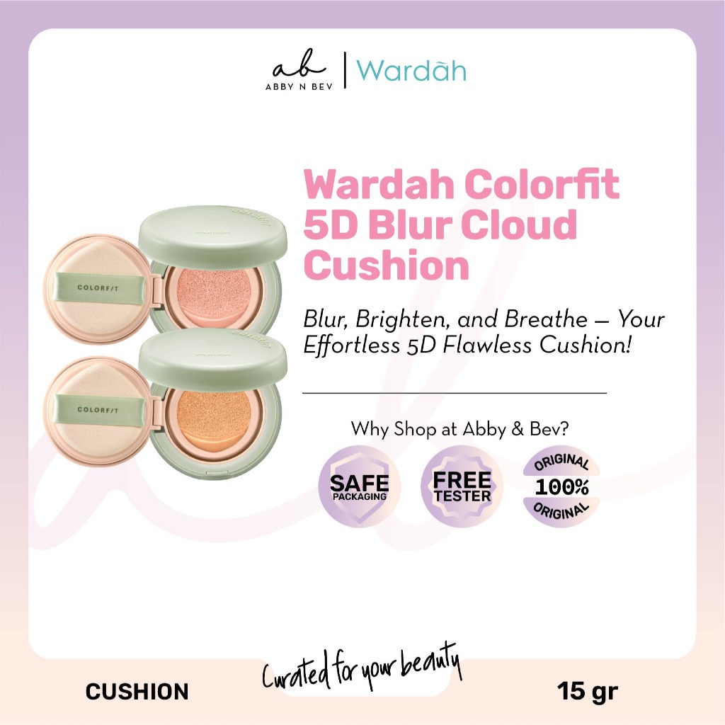 Jual AB - Wardah Colorfit 5D Blur Cloud Cushion [15g]/ Cushion dengan ...