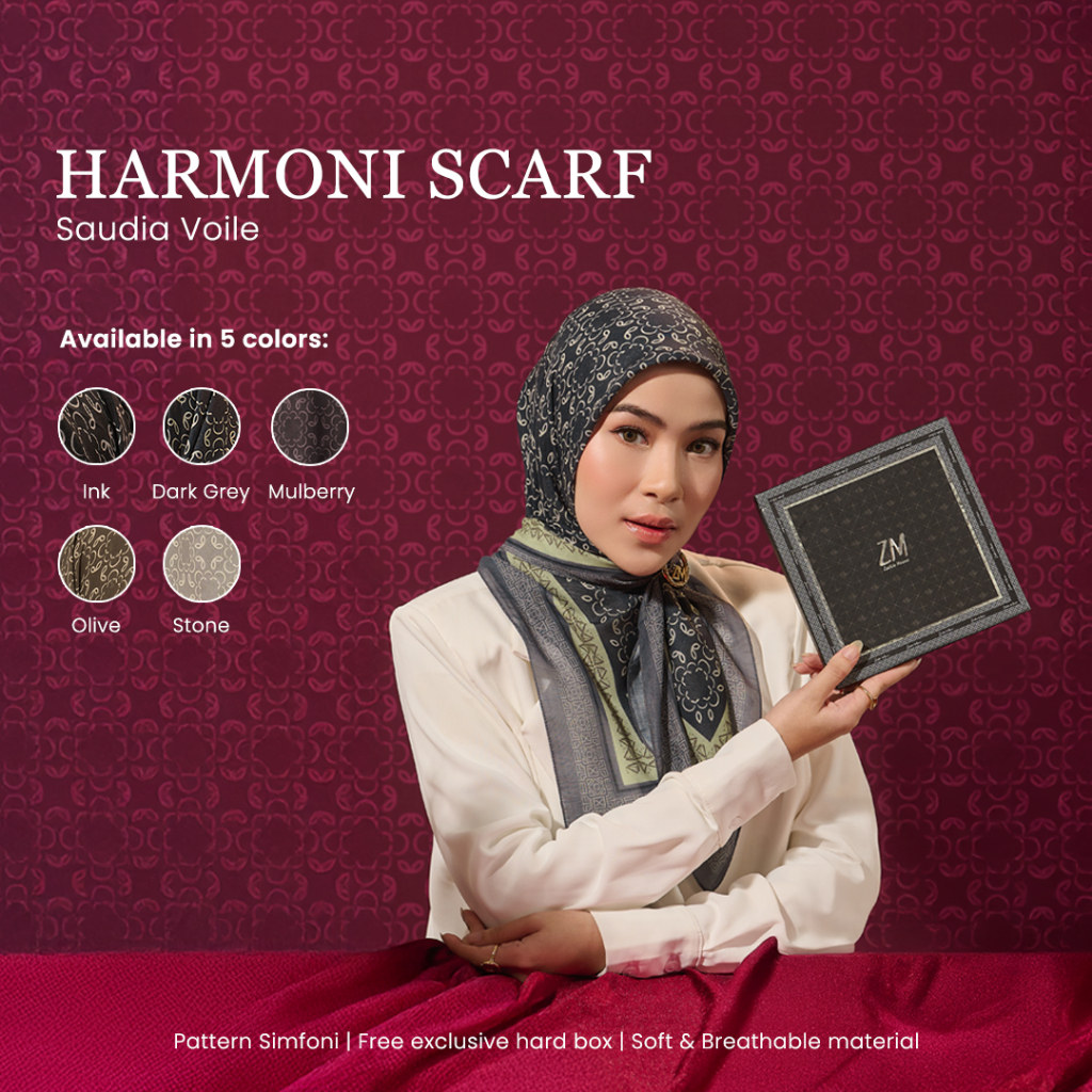 Jual [INCLUDE HARD BOX] ZM Zaskia Mecca - Simfoni Scarf Tasdia Voil ...