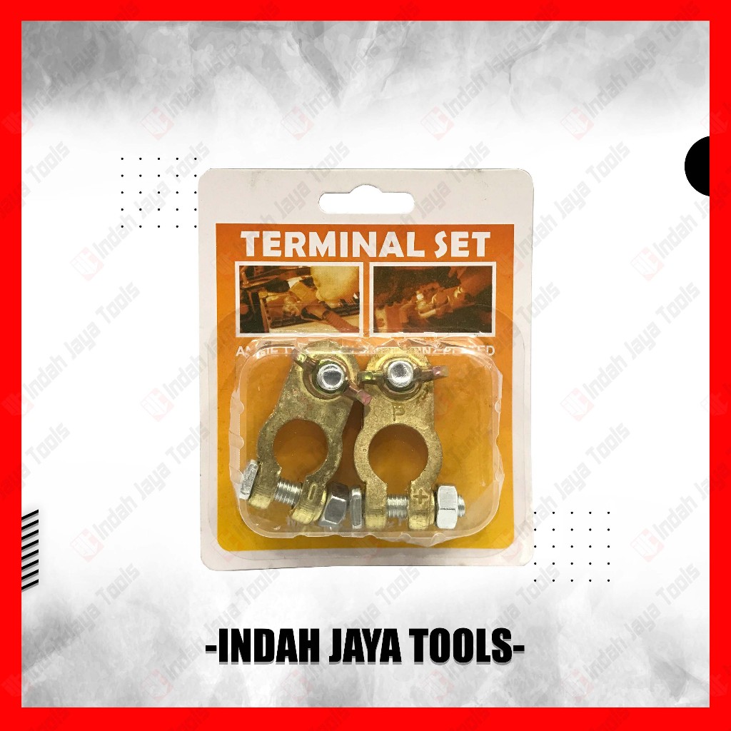 Jual TERMINAL SET Kepala Aki Klem Accu Kuningan Besar Clamp | Shopee ...