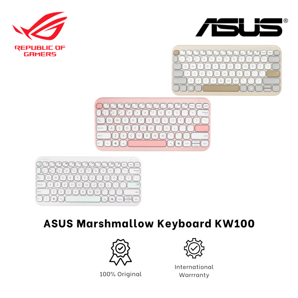 Jual ASUS Marshmallow Keyboard KW100 - Compact Ultrathin Wireless ...