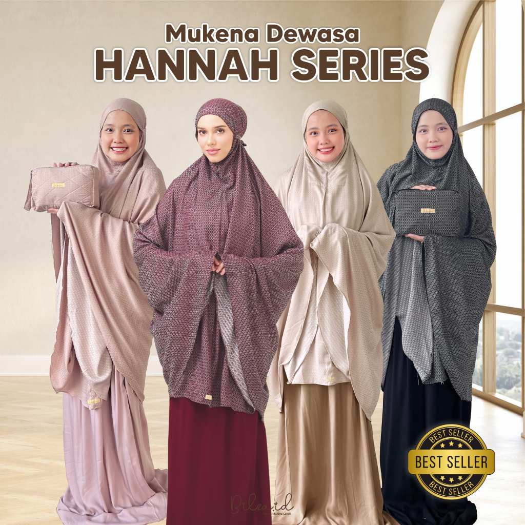 Jual Mukena Dewasa Hannah Series By Bilza.id Bahan Jaguard Viscose Adem ...