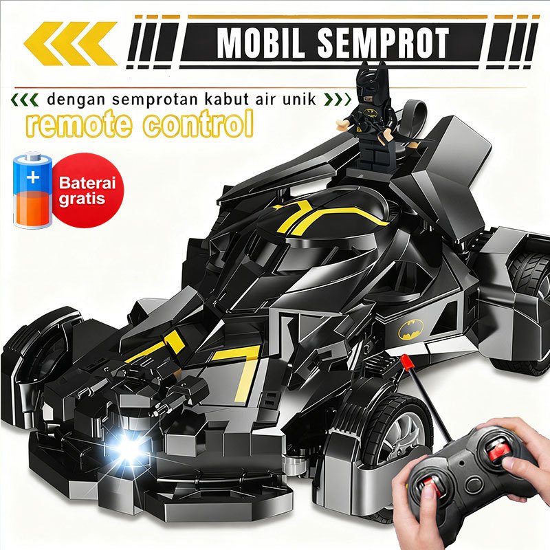 Jual BOBO Mobil Batman Remote Control RC Sedan Formula Semprotan Lampu ...